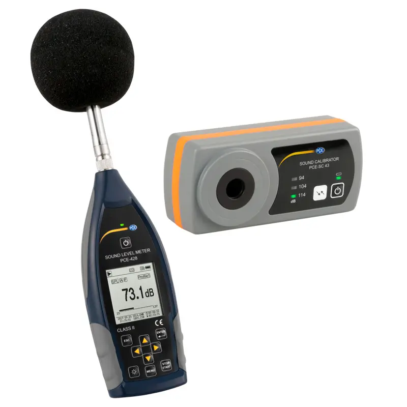 Class 2 Data Logging Sound Level Meter PCE-428-Kit-N with Sound Calibrator | PCE Instruments