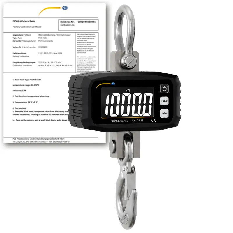 Force Gauge PCE-CS 1T-ICA incl. ISO Calibration Certificate | PCE ...