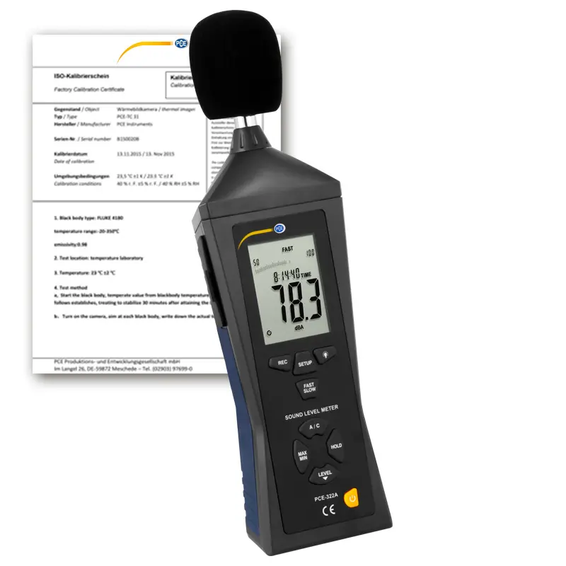 SPL Meter PCE-322A-ICA incl. calibration certificate | PCE Instruments
