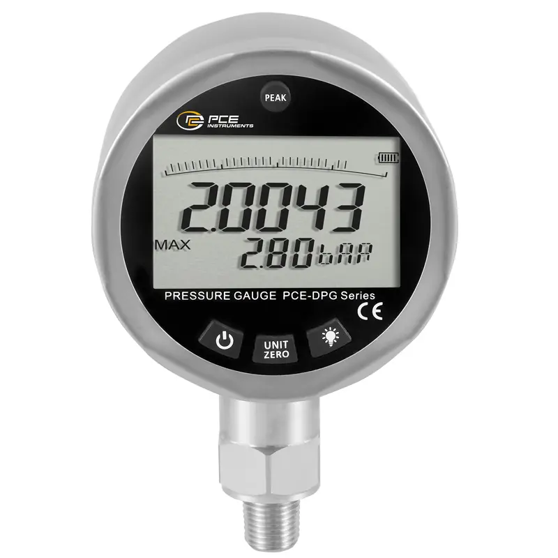 Manómetro PCE-DPG 3-ICA incl. certificado de calibración ISO | PCE Instruments