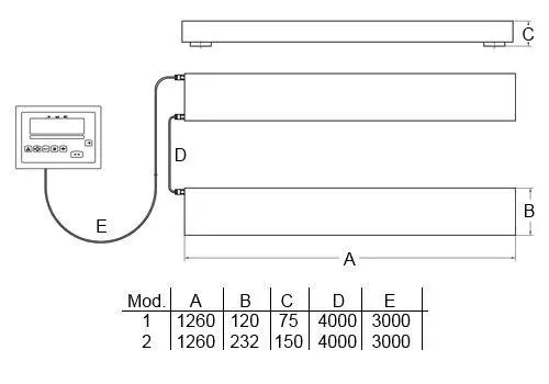 Balance de plancher PCE-SD 3000B SST | PCE Instruments